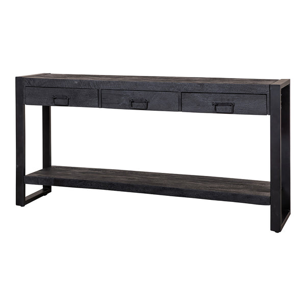 Mangohouten Sidetable Britt 150 cm Zwart - De Meubel Importeur